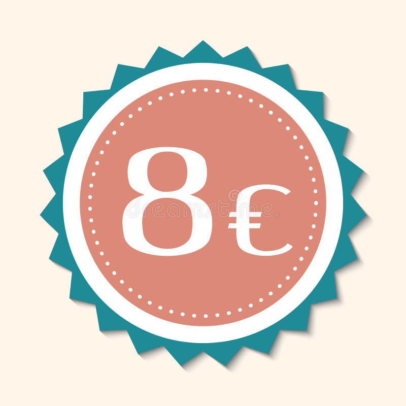 Euro price tag stock vector. Illustration of sticker, symbol - 4789002