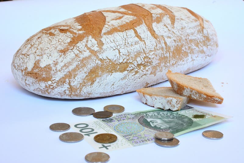 The price of bread stock photo. Image of currency, loaf - 235752460