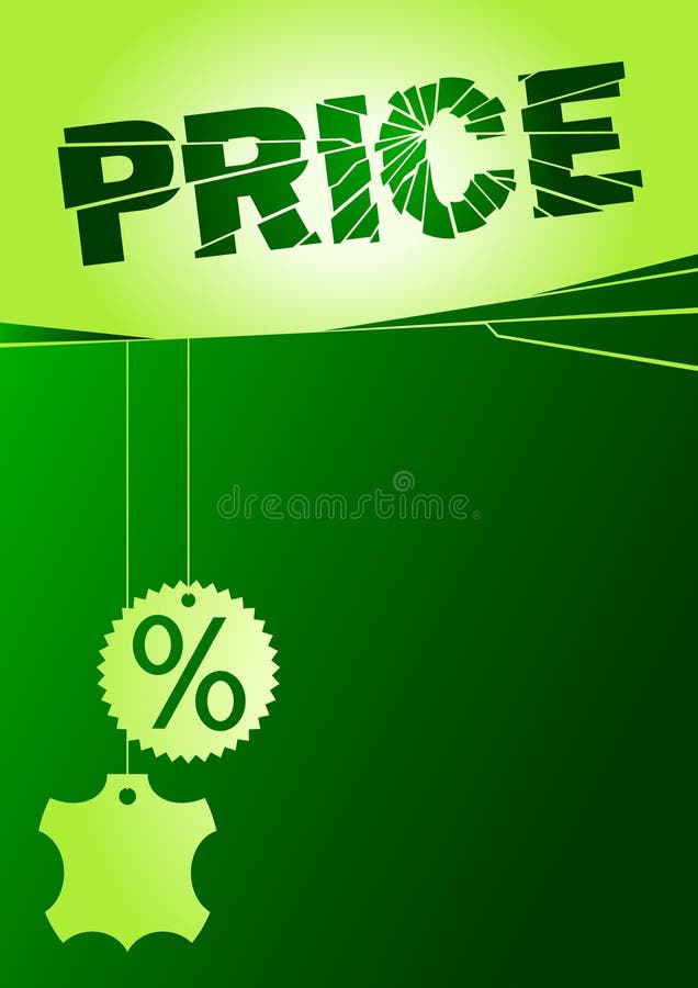Price broken stock vector. Illustration of green, business - 11001679