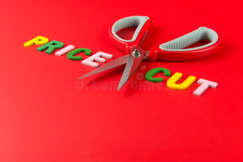 Price cut with scissors stock photo. Image of event, market - 32196224