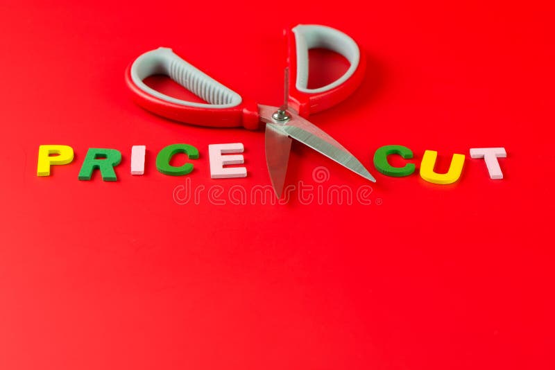 Price cut with scissors stock photo. Image of event, market - 32196224