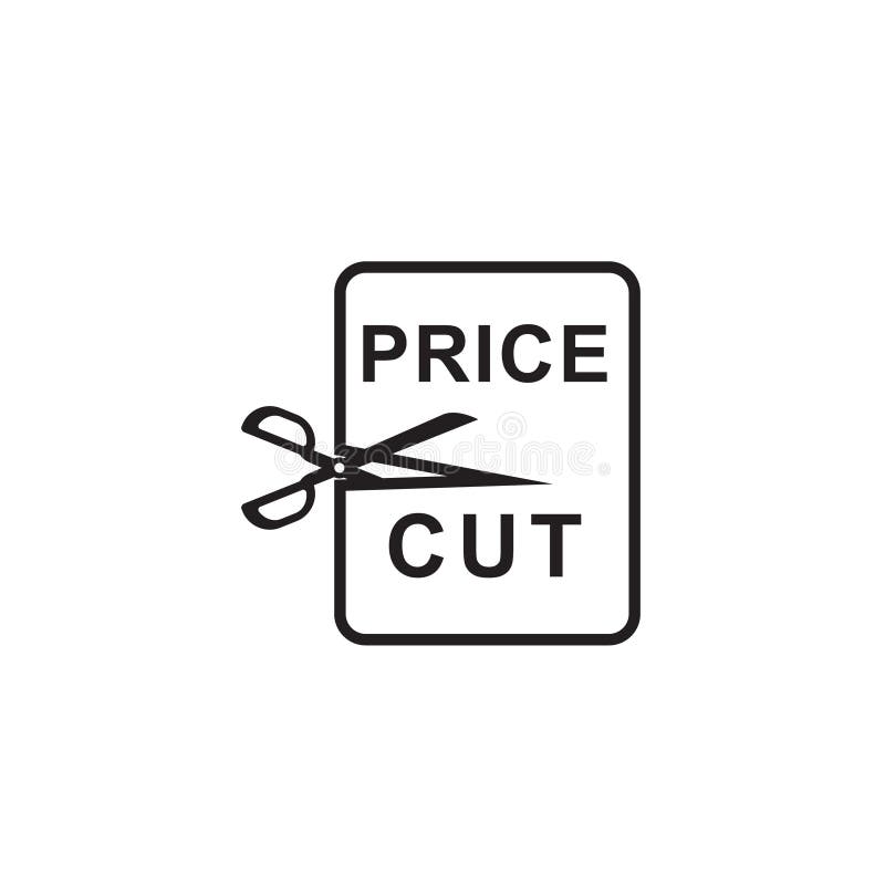 Price Cut Label. Vector Illustration Decorative Background Design Stock ...