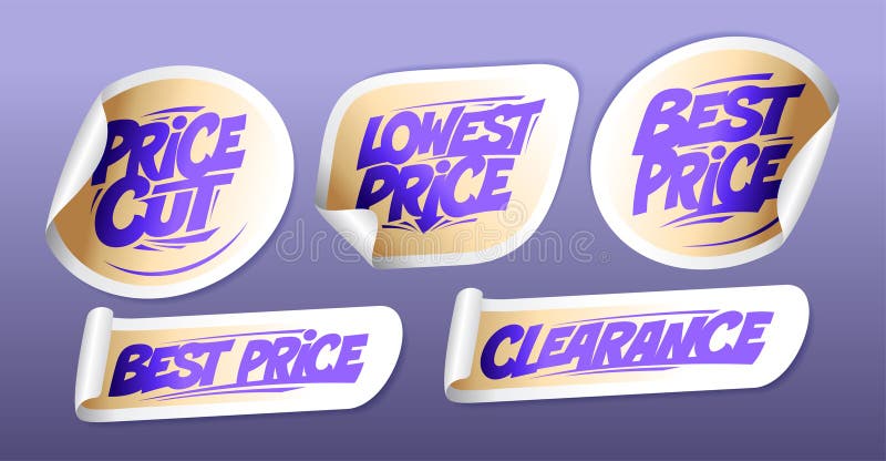 Price Cut, Lowest Price, Best Price, Clearance - Advertising Stickers ...