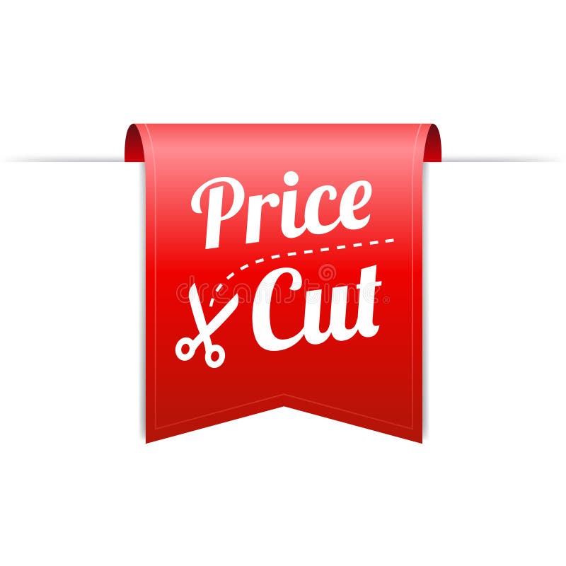 Price Cut Red Label stock vector. Illustration of paper - 199091367