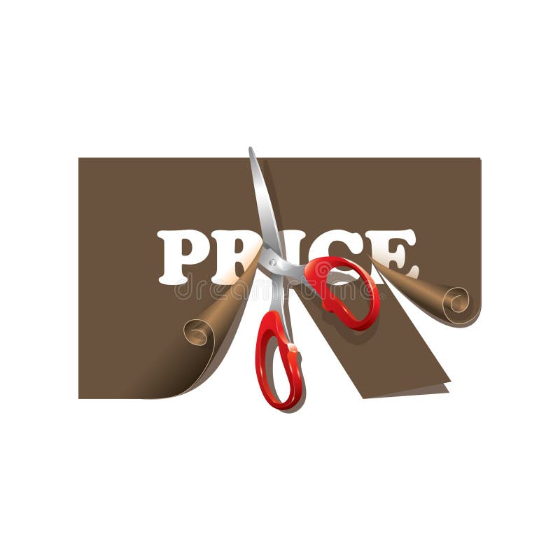 Price Cut. Vector Illustration Decorative Design Stock Vector ...