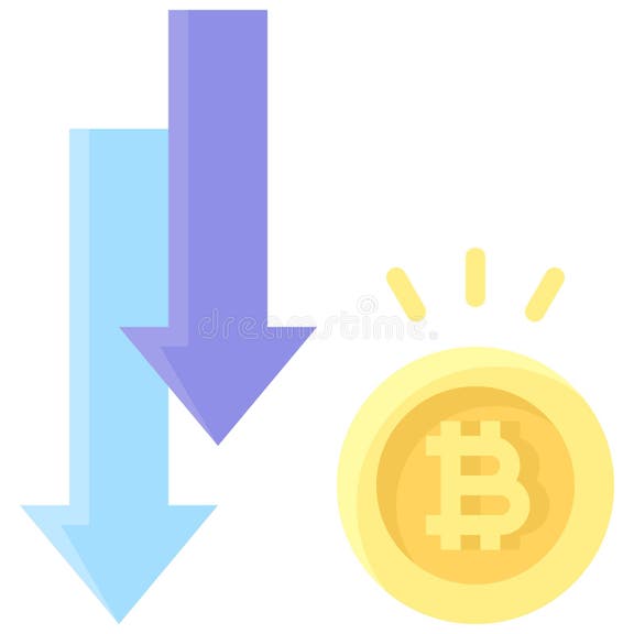 Price Decrease Icon, Cryptocurrency Related Vector Stock Vector ...