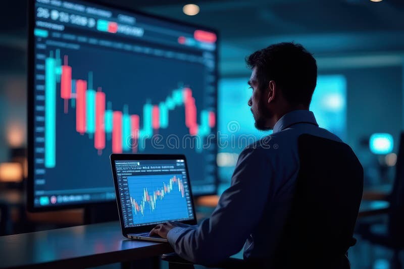 Price Divergence Visualization in Financial Markets Stock Illustration ...