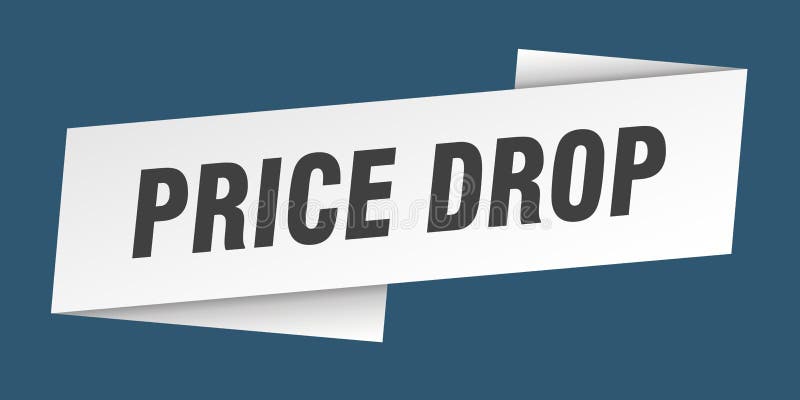Price drop banner design stock vector. Illustration of graphic - 162473573