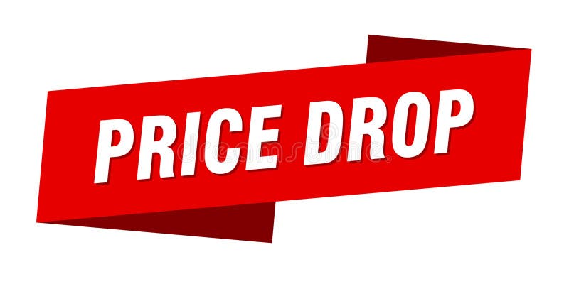 Price Drop Banner Template. Price Drop Ribbon Label Stock Vector ...