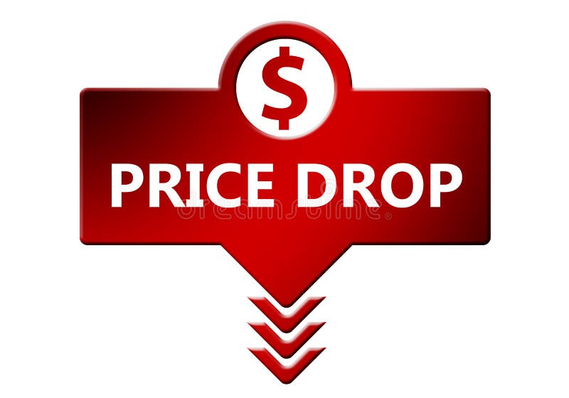 Price Drop Icon Isolated on White for Sale Concept Stock Illustration ...
