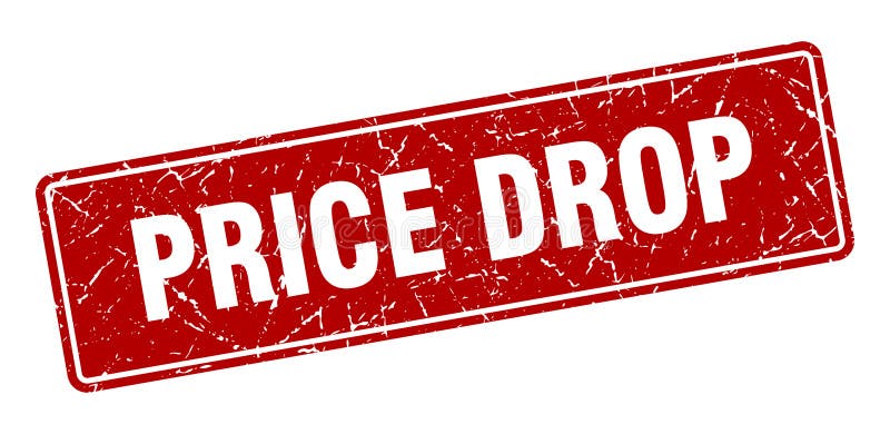 Price drop ribbon. stock vector. Illustration of vector - 153903299