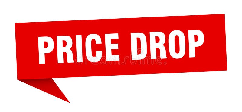 Price drop speech bubble. stock vector. Illustration of sign - 153639383