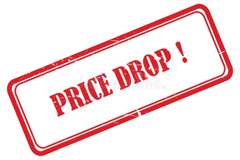 Price drop stamp on white stock illustration. Illustration of ...