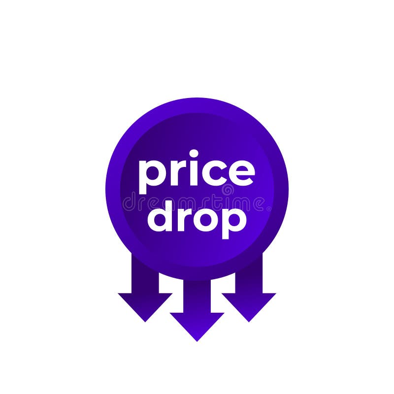 Price Drop Banner, Flat Style Stock Vector - Illustration of banner ...