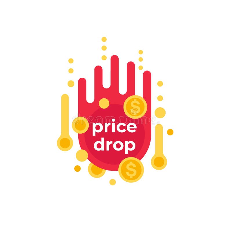 Price Drop Banner, Flat Style Stock Vector - Illustration of banner ...