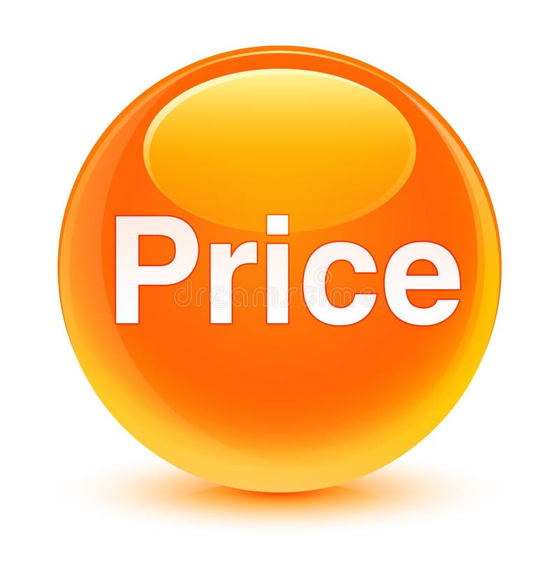 Price Glassy Orange Round Button Stock Illustration - Illustration of ...