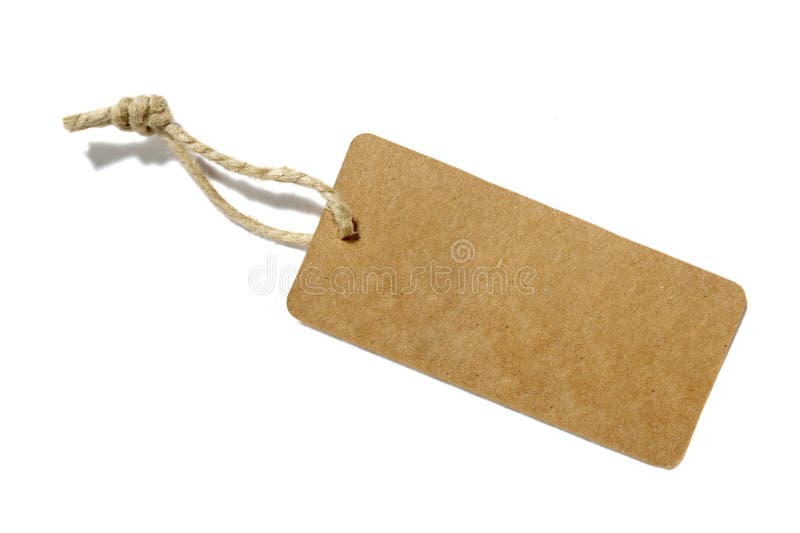 Blank Old Paper Price Tag or Label Set Isolated on Stock Photo - Image ...