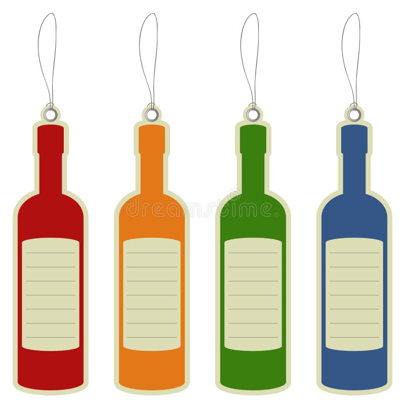 Price tag wine bottle stock vector. Illustration of alcohol - 23849823