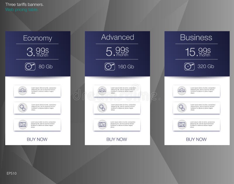 Price List for Hosting, Banner for the Tariffs and Price Lists. Web ...