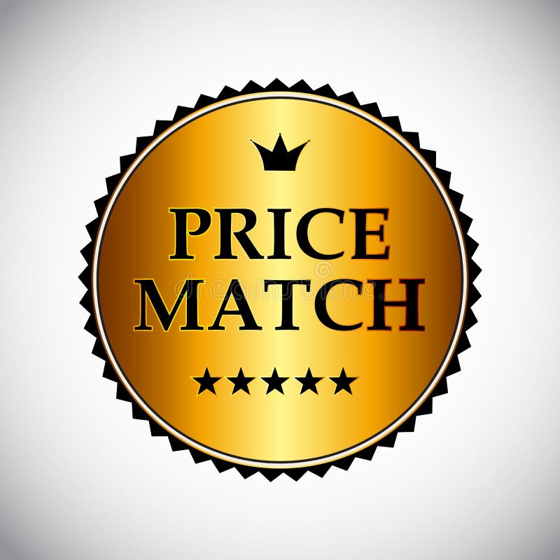 Price Match Guarantee Gold Label Sign Template Stock Vector ...