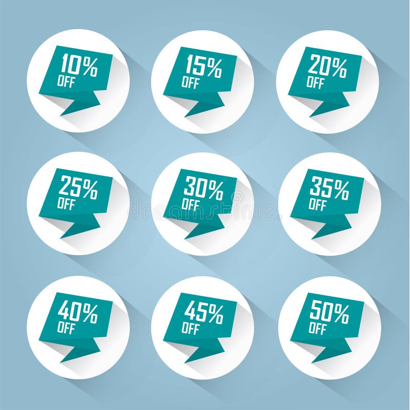 Price off icon tag set stock vector. Illustration of banner - 85481031