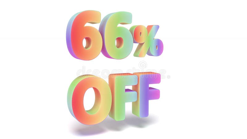 66 Price Offer Off Sell Out 3d Stock Illustration - Illustration of ...
