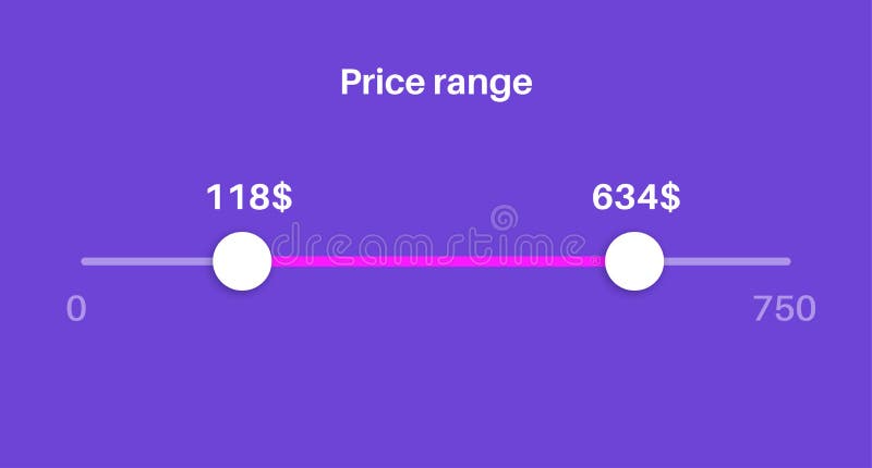 Price range filter stock vector. Illustration of range - 98080261