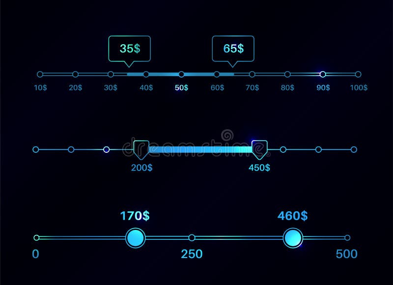 Price range filter stock vector. Illustration of range - 98080261