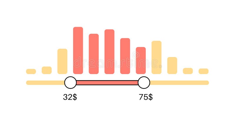 Price range filter stock vector. Illustration of range - 98080261