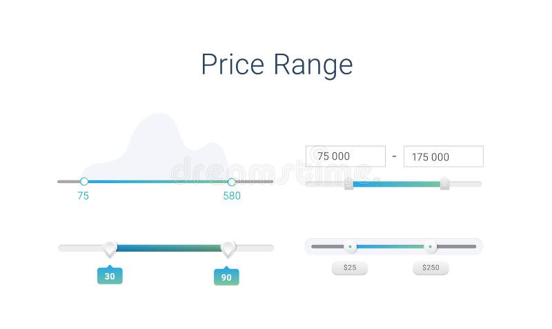 Price range filter stock vector. Illustration of range - 98080261