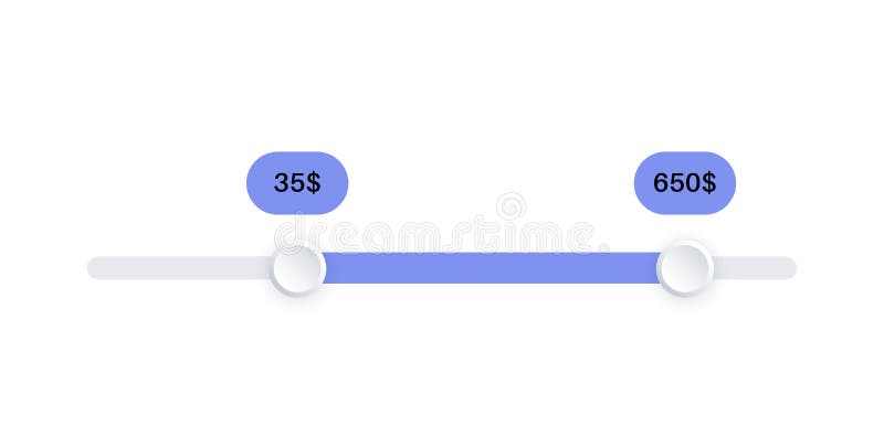 Price range filter stock illustration. Illustration of vector - 253447960