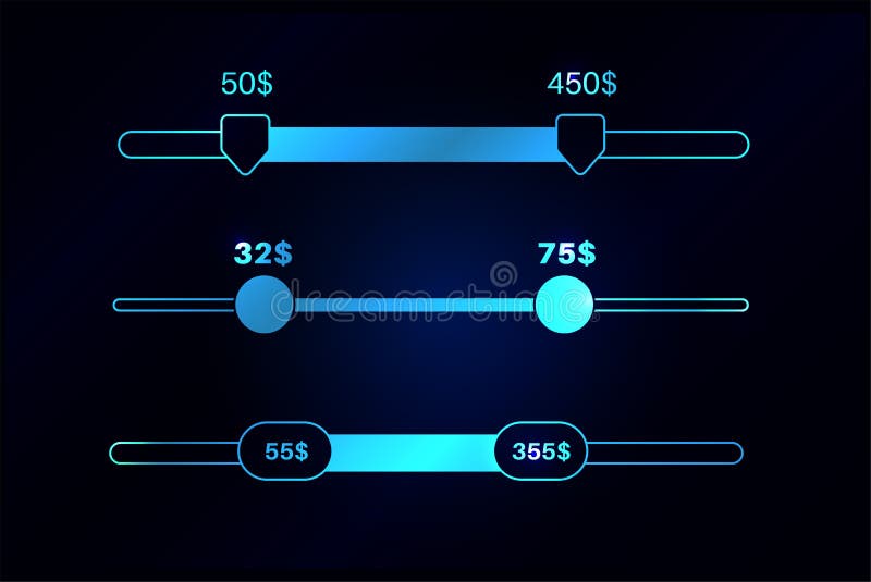 Price range filter stock vector. Illustration of range - 98080261
