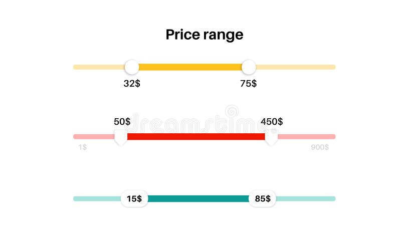 Price range filter stock vector. Illustration of range - 98080261