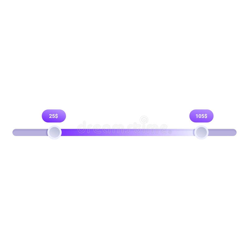 Price Range Slider with Two Handles Showing Minimum and Maximum Values ... Price Range Slider with Two Handles Showing Minimum and Maximum Values ...