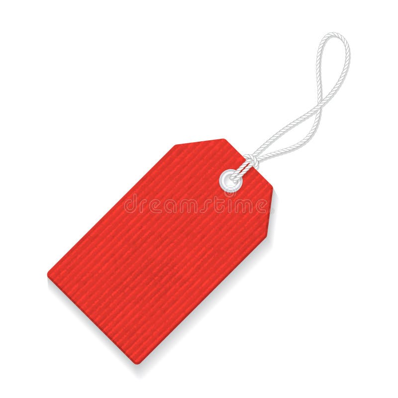 Red Price Tag Isolated Vector Illustration Stock Vector - Illustration ...