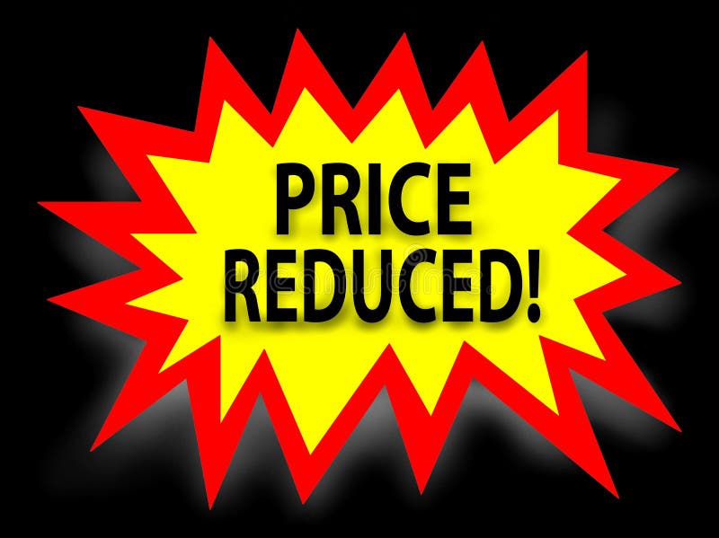 Price reduced stock illustration. Illustration of sticker - 8049627