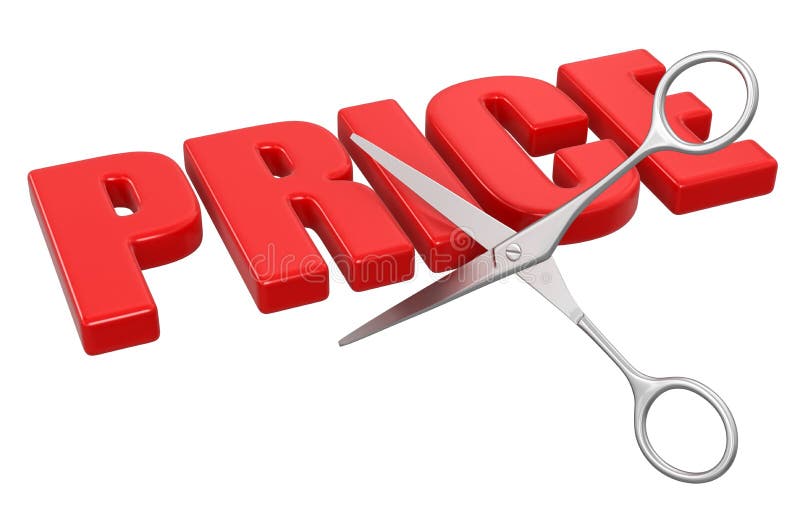 Price and Scissors (clipping Path Included) Stock Illustration ...