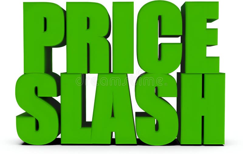 Price Slash, 3d text stock illustration. Illustration of background ...