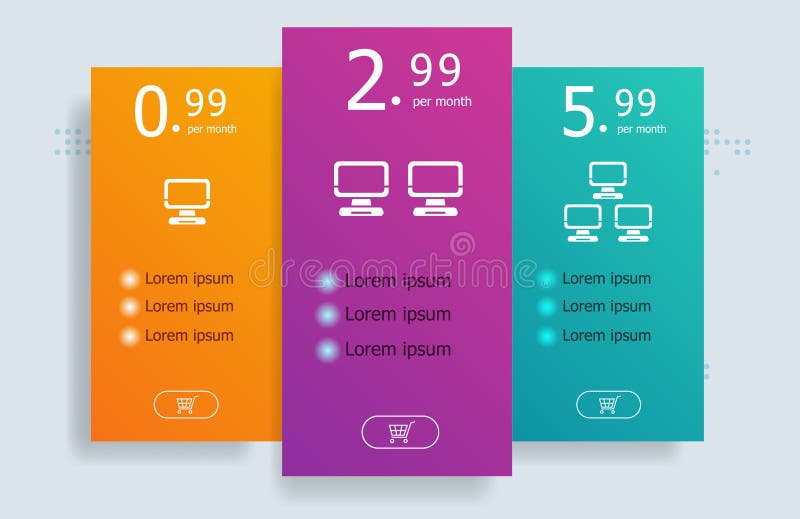 Price Table Template Background Stock Vector - Illustration of ...