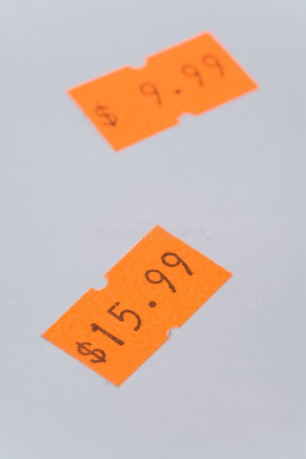 Price tag stock photo. Image of stick, macro, label, orange - 5908386