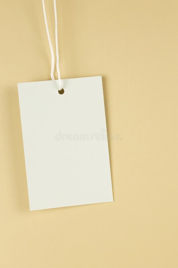 Price Tag, a Clean White Label on a Beige Background. the Concept of ...