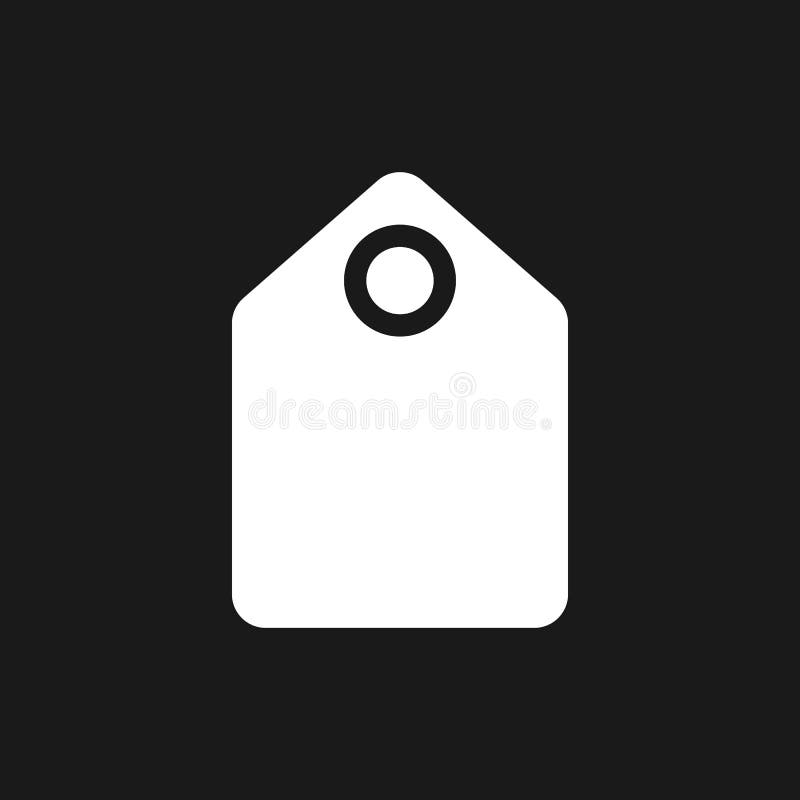 Price Tag Dark Mode Glyph Ui Icon Stock Vector - Illustration of symbol ...