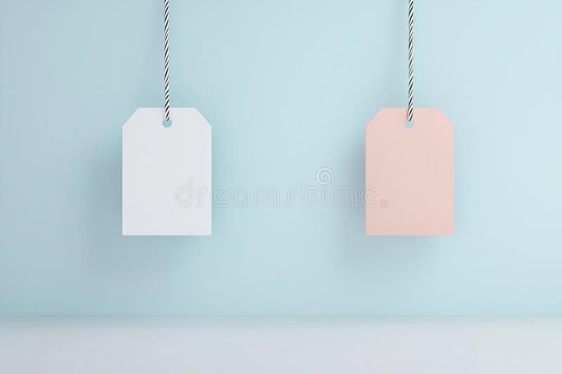 Price Tag Fluttering Flat Design Front View Black Friday Theme 3D ...