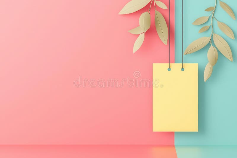 Price Tag Fluttering Flat Design Front View Black Friday Theme 3D ...