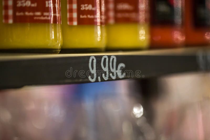 The Price Tag on Fruit Counter Stock Image - Image of delicious, choice ...