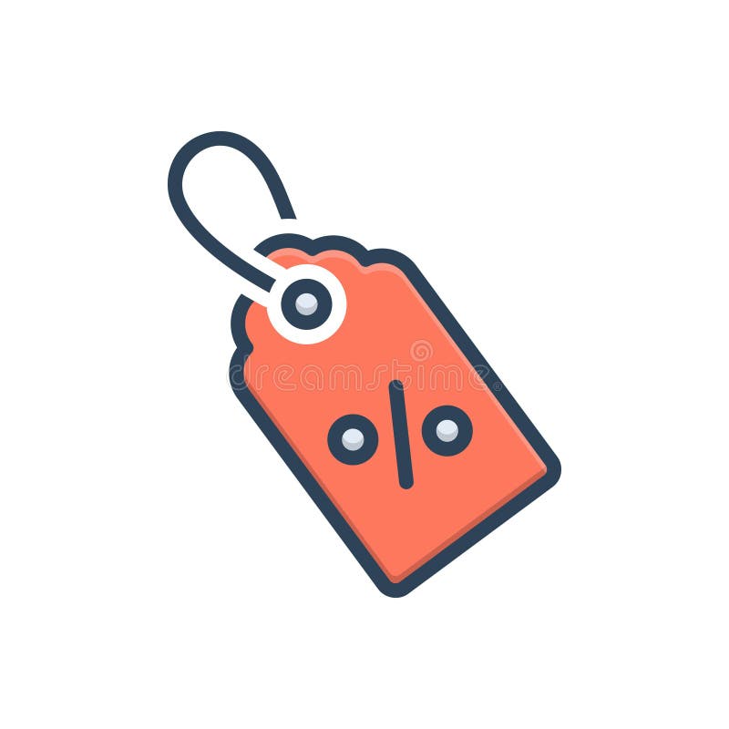 Color Illustration Icon for Price Tag, Price and Offer Stock ...