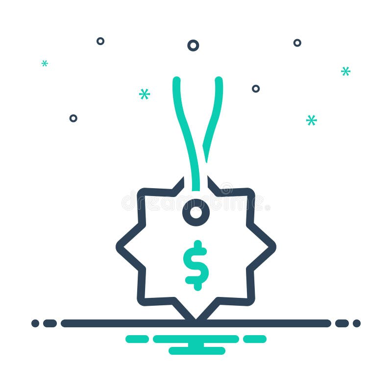 Mix Icon for Price Tag, Price and Value Stock Illustration ...