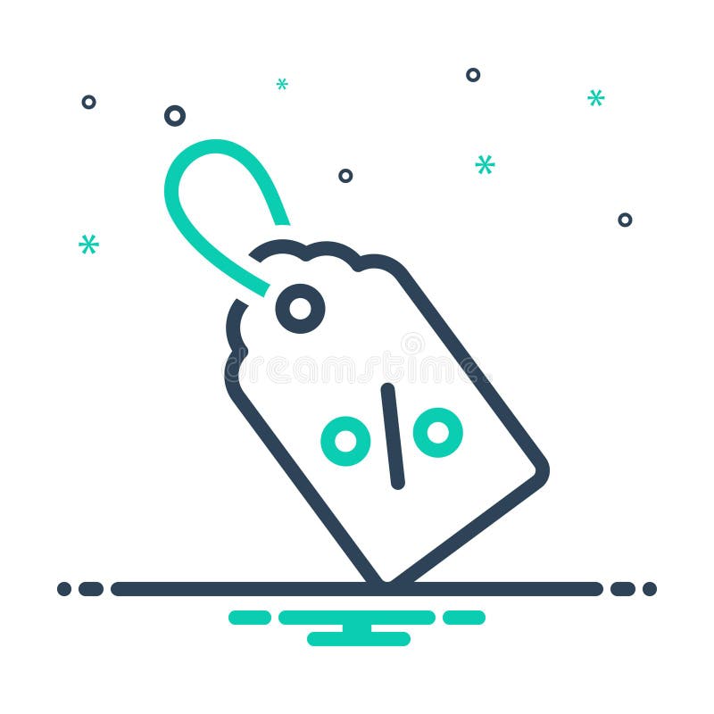 Mix Icon for Price Tag, Price and String Stock Illustration ...