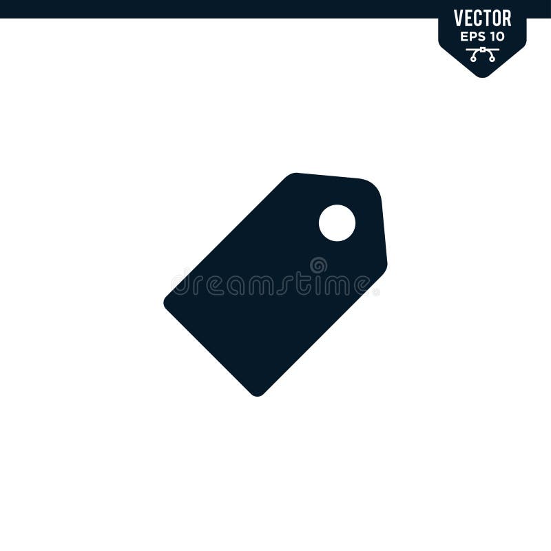 Price Tag Icon Collection in Glyph Style Stock Vector - Illustration of ...