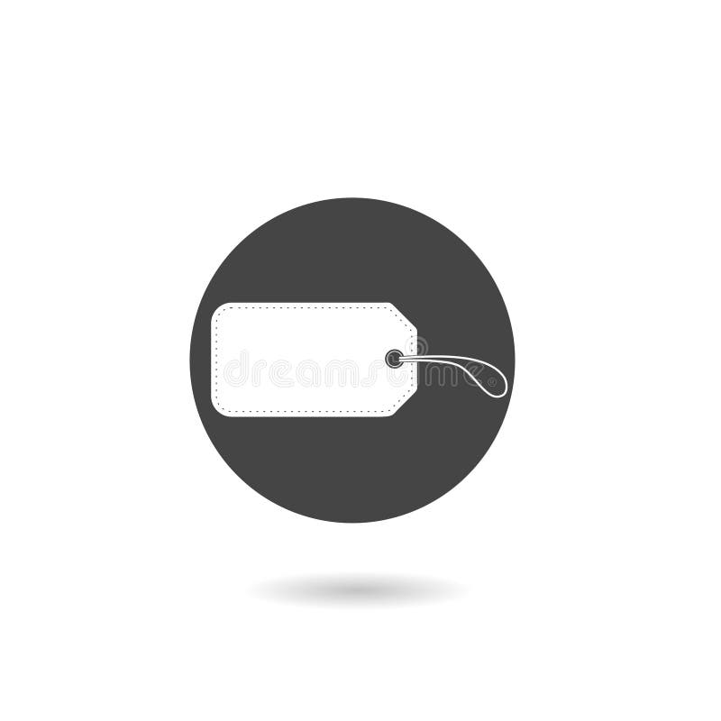 Price tag icon with shadow stock vector. Illustration of advertising ...